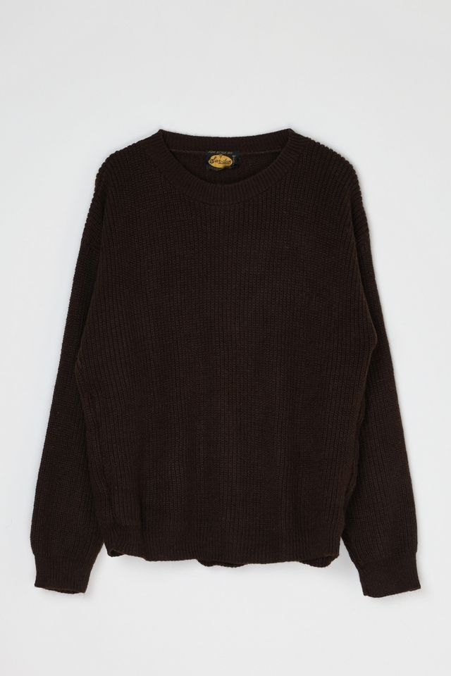 Vintage 1960s Dark Brown Knit Sweater | Urban Outfitters