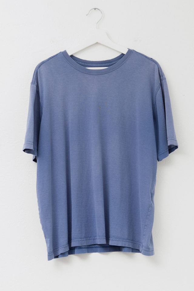 Vintage 1990s Distressed and Sun Faded Blue T-Shirt | Urban Outfitters