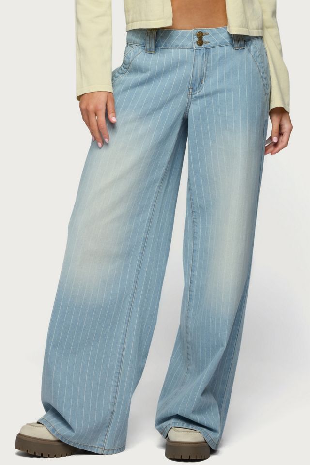 Edikted Cory Striped Low Rise Jean | Urban Outfitters