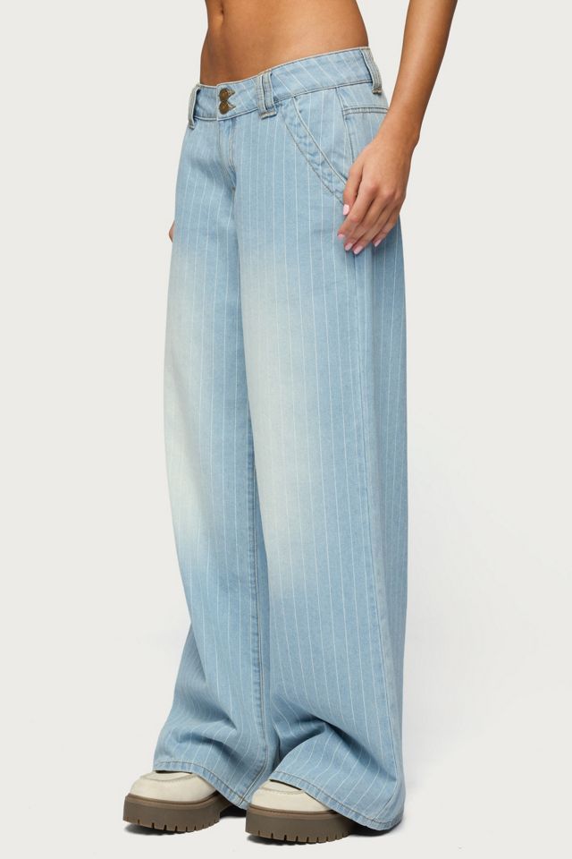 Edikted Cory Striped Low Rise Jean | Urban Outfitters