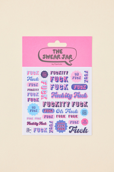 PIPSTICKS The Swear Jar F*** Sticker Sheet | Urban Outfitters