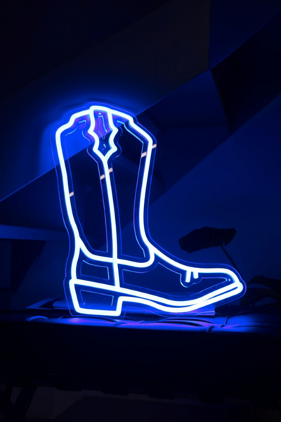 Echo Neon Cowboy Boot Neon Sign | Urban Outfitters