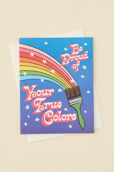 Red Cap Cards Your True Colors Greeting Card | Urban Outfitters Canada