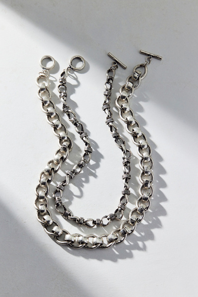 Avery Chunky Chain Layering Necklace Set | Urban Outfitters
