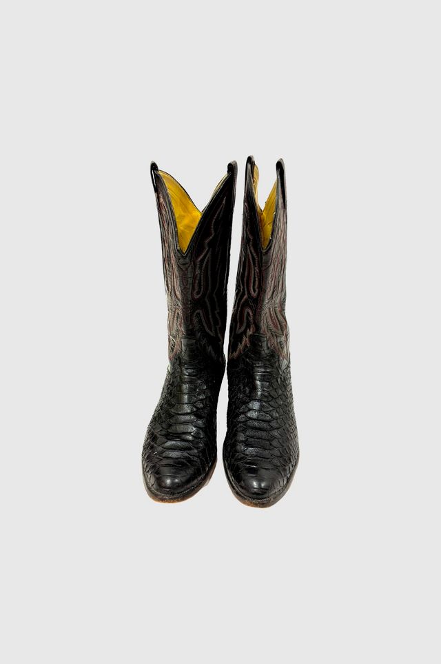 Vintage 1990's Pan Handle Slim Python Cowboy Boots | Urban Outfitters