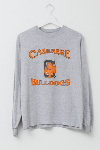 Vintage 1990s Distressed Long Sleeve Bulldogs Graphic T-Shirt | Urban ...
