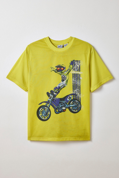 Vintage By Devin Motorcycle Graphic Yellow Jersey Tee | Urban Outfitters
