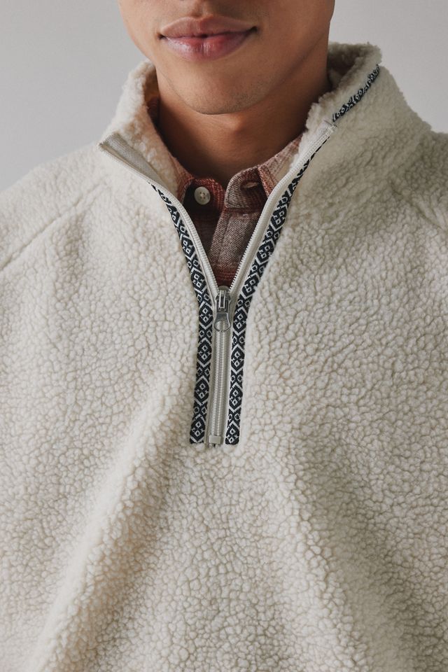 BDG Solid Fleece Quarter Zip Sweatshirt | Urban Outfitters