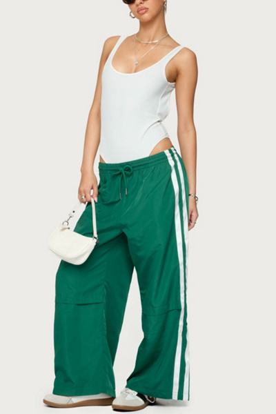 Edikted Petite Fauna Nylon Track Pants | Urban Outfitters