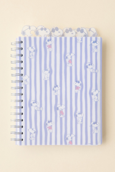 Peanuts UO Exclusive Snoopy Tabbed Spiral Notebook | Urban Outfitters