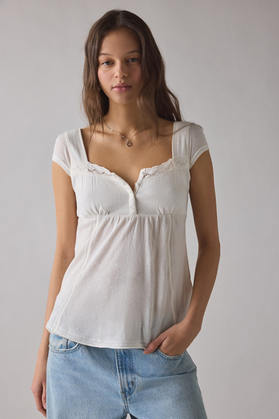 Women's White Lace Tops | Urban Outfitters