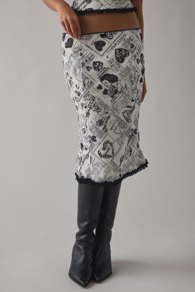 UO Rose Colored Cami + Knee-Length Skirt 2-Piece Set | Urban Outfitters
