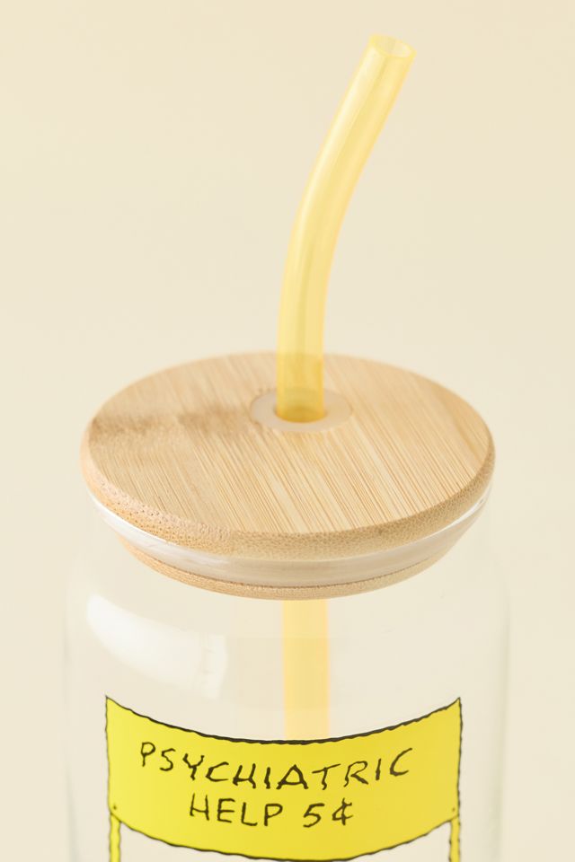 Peanuts Snoopy Graphic To-Go Glass Tumbler | Urban Outfitters
