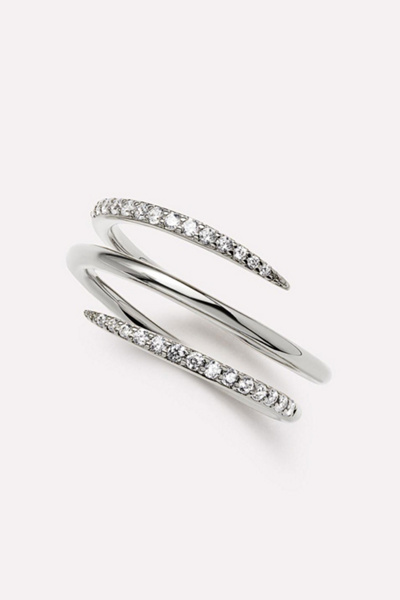 Ana Luisa Oren Triple Silver Claw Ring | Urban Outfitters