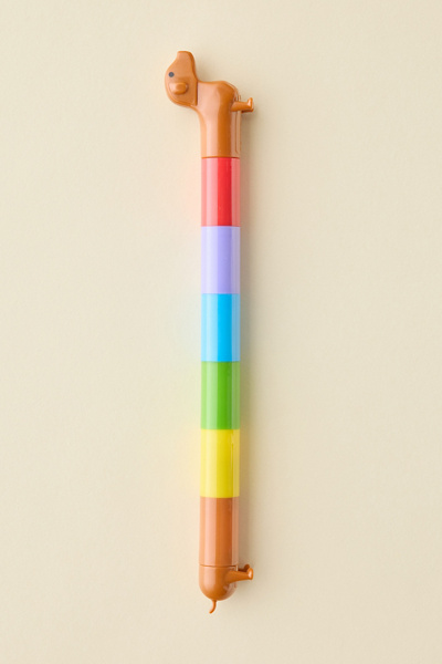 Rainbow Dachshund Dog Stackable Marker Set | Urban Outfitters