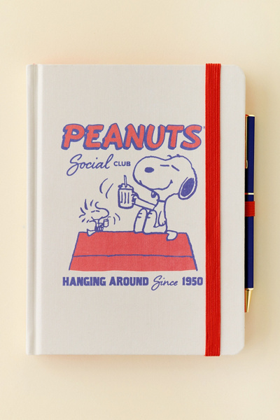 Graphique X Peanuts 75th Anniversary Social Club Fabric-Covered Journal ...
