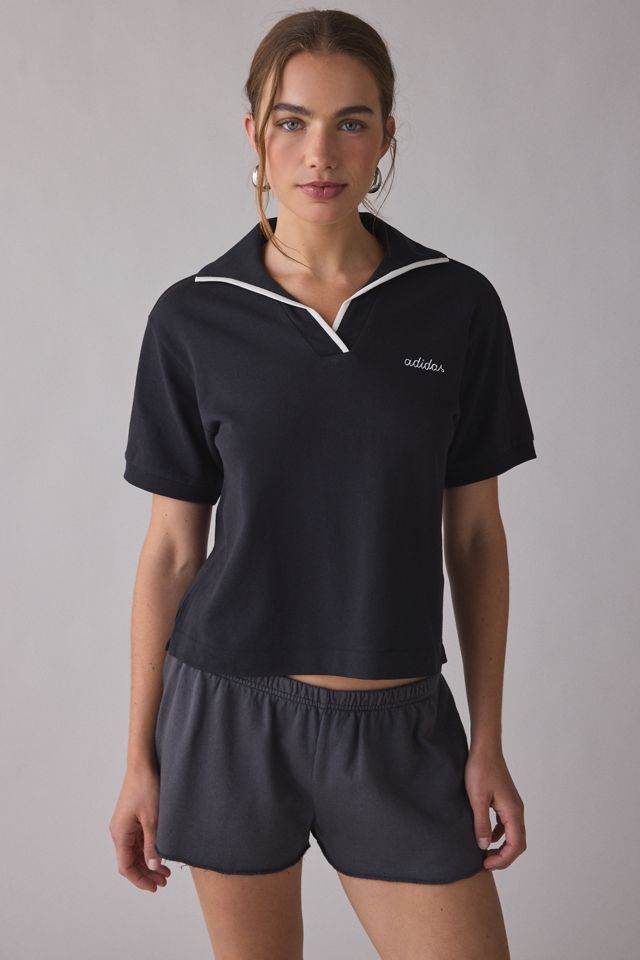 adidas Color Pop Short Sleeve Cropped Polo Shirt | Urban Outfitters