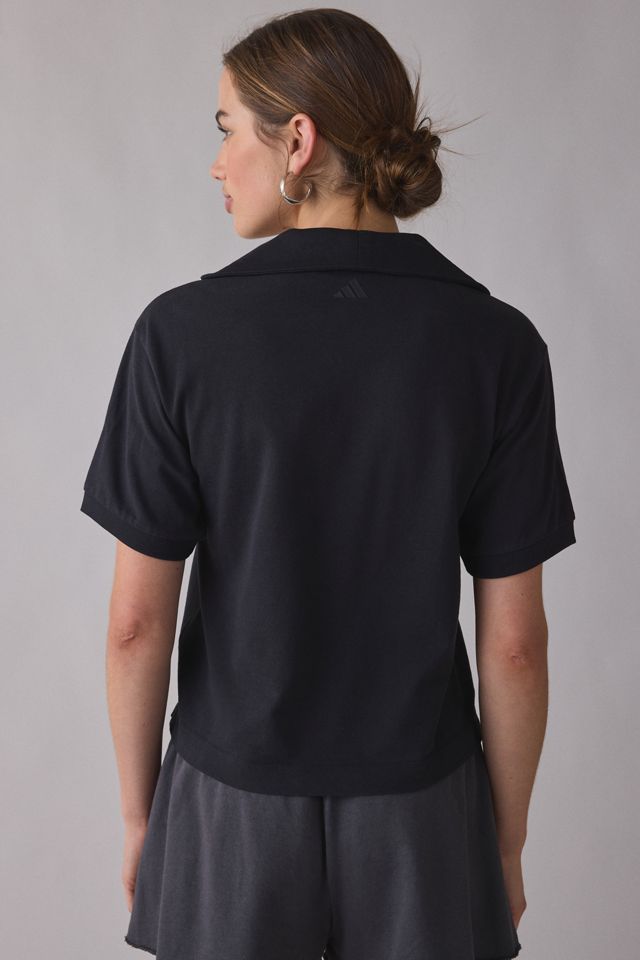 adidas Color Pop Short Sleeve Cropped Polo Shirt | Urban Outfitters