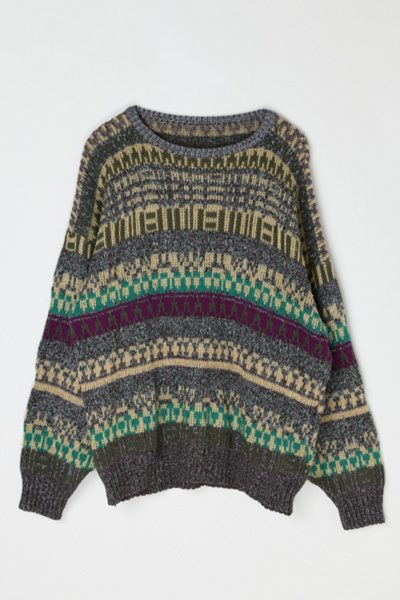 Vintage 90s Patterned Knit Sweater | Urban Outfitters