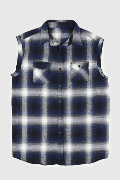 Vintage Flannel Sleeveless Button-Down Shirt | Urban Outfitters