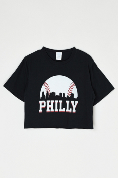 Vintage Y2k Philly Baseball Cropped T-Shirt | Urban Outfitters
