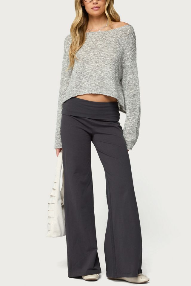 Edikted Wide Leg Fold Over Pants | Urban Outfitters