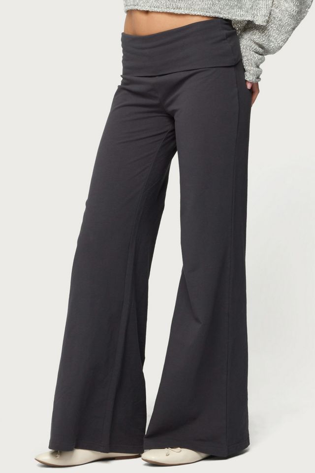 Edikted Wide Leg Fold Over Pants | Urban Outfitters