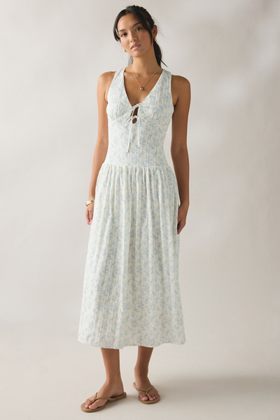 Kiss The Sky Summer Breeze Drop Waist Midi Dress | Urban Outfitters