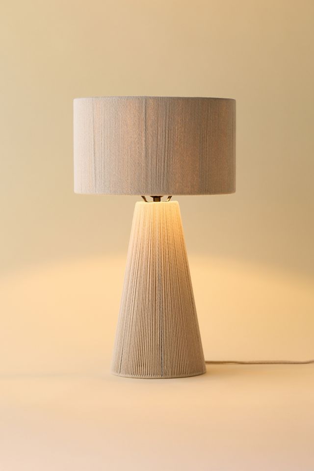 Tate Cotton Threaded Table Lamp | Urban Outfitters