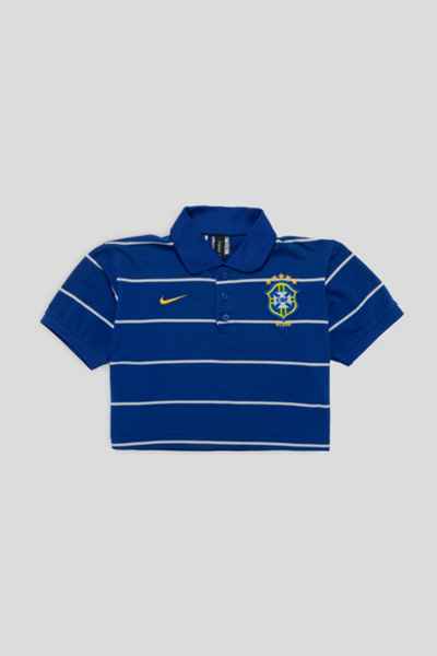 Frankie Collective Rework Brazil Soccer Team Cropped Polo Tee | Urban ...