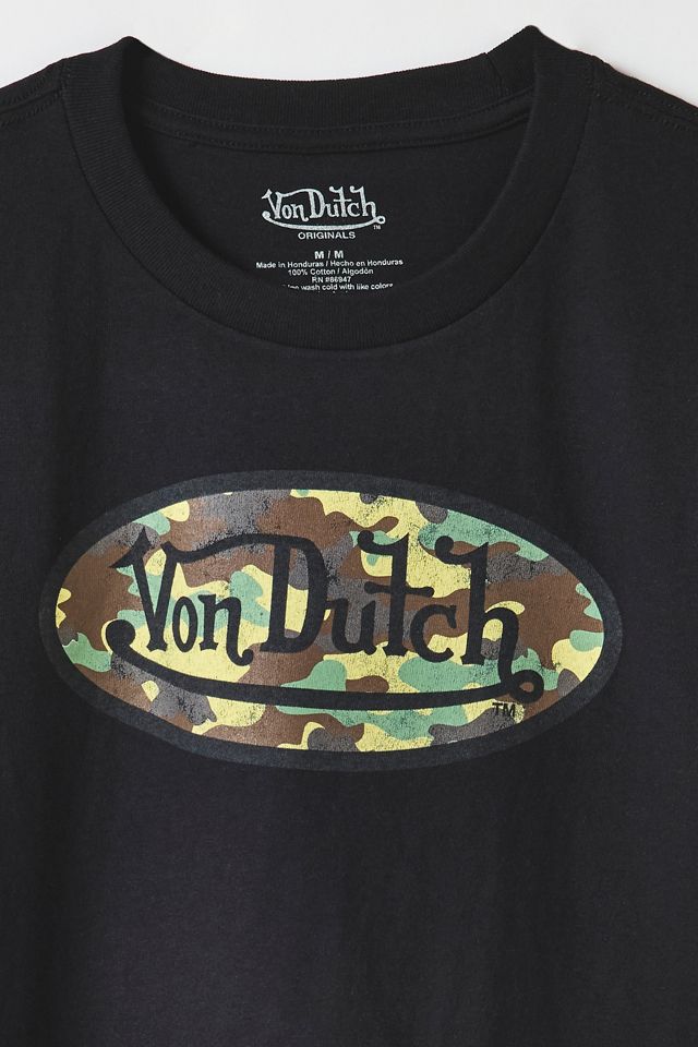 Von Dutch Camo Logo Graphic Tee | Urban Outfitters