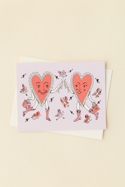 Red Cap Cards Heart Cheers Valentine’s Day Card | Urban Outfitters Canada