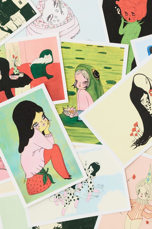 Valfré Illustrated Postcard - Set Of 12 | Urban Outfitters