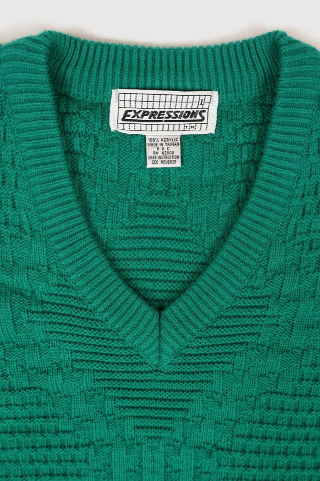 Vintage Green Sweater | Urban Outfitters