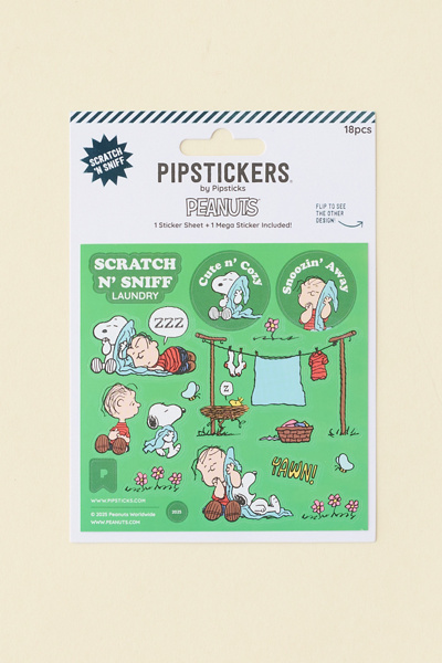 PIPSTICKS Peanuts Snoopy Laundry Day Scratch 'n Sniff Scented Sticker ...