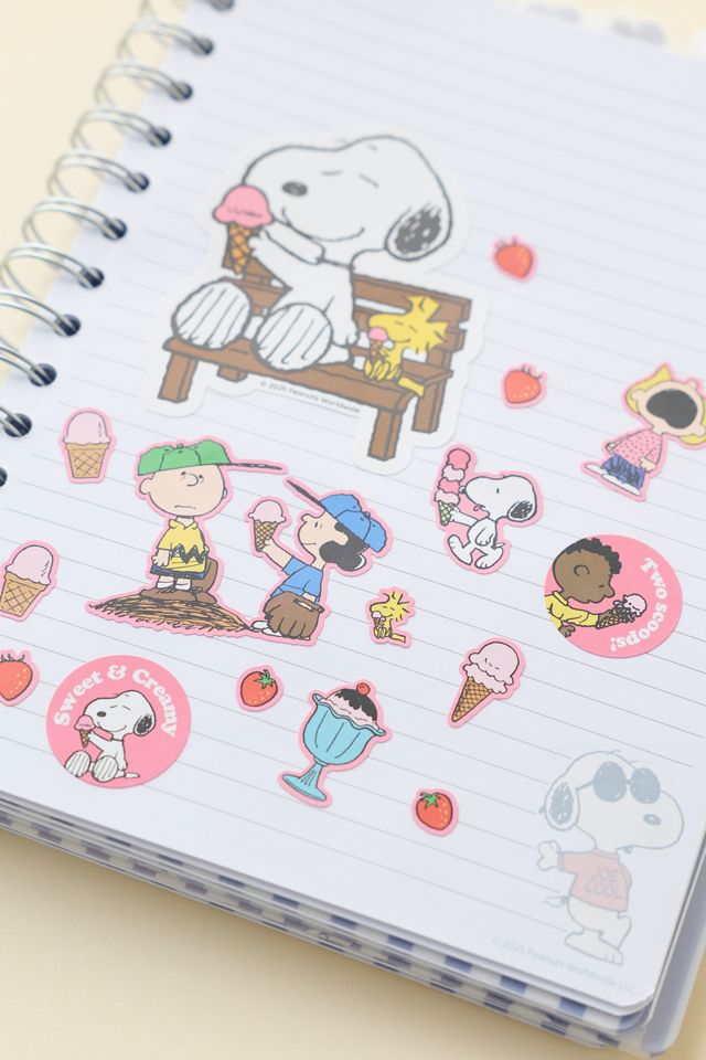 PIPSTICKS Peanuts Snoopy Ice Cream Scratch 'n Sniff Scented Sticker Set ...