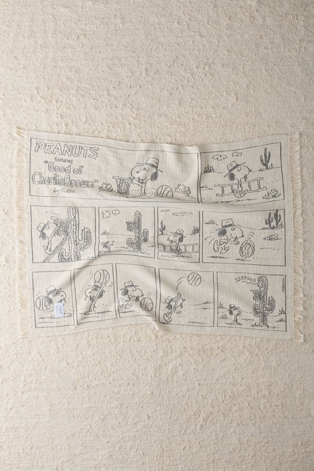 Maison Deux X Peanuts Snoopy Desert Comic Strip Throw Blanket | Urban ...