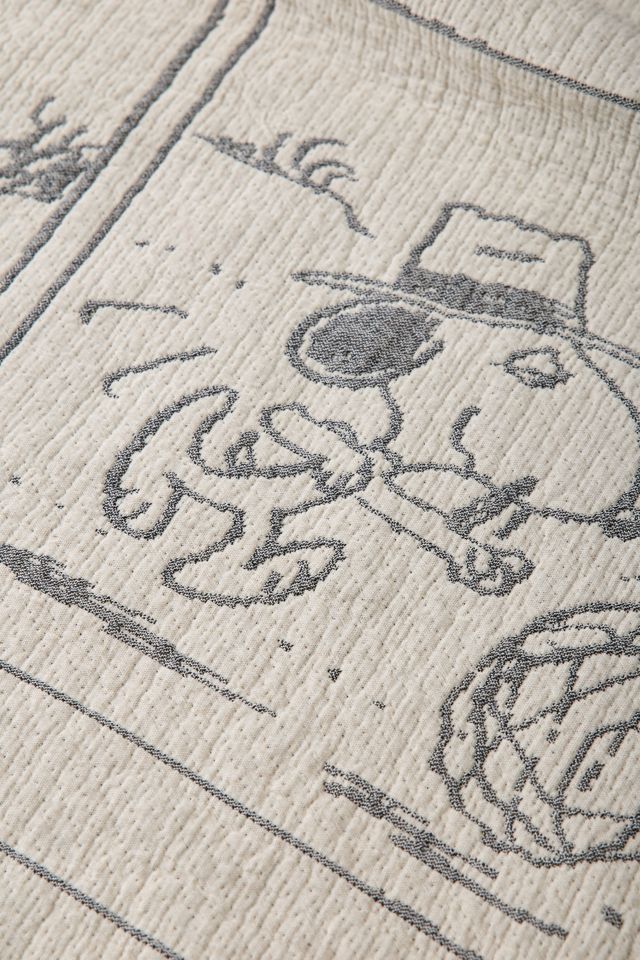 Maison Deux X Peanuts Snoopy Desert Comic Strip Throw Blanket | Urban ...