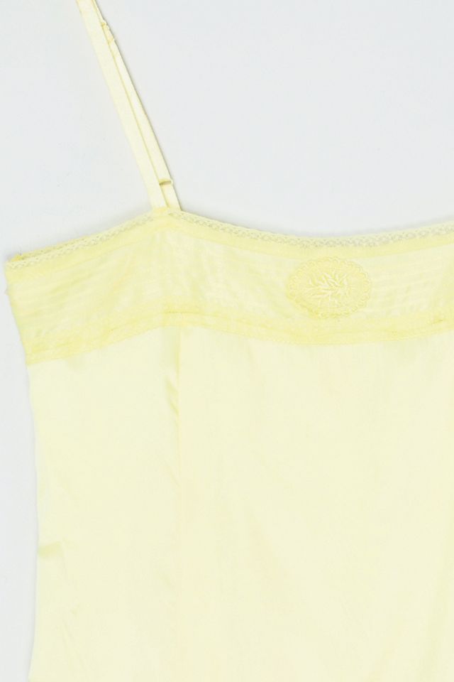 Vintage Y2k Light Yellow Satin Cami Top | Urban Outfitters