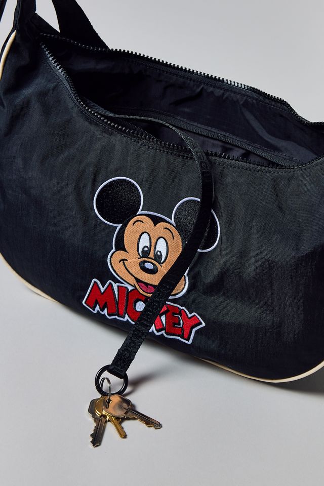 DISNEY | BAGGU Medium Nylon Crescent Bag - Embroidered Mickey Mouse ...
