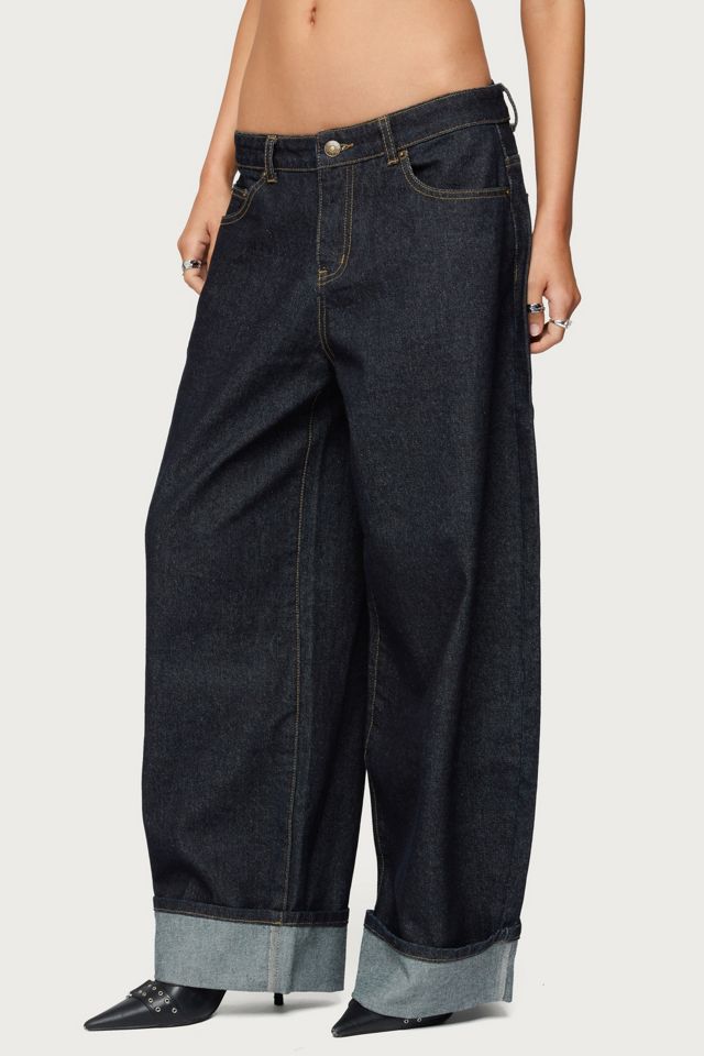 Edikted Petite Kella Low Rise Baggy Jeans | Urban Outfitters