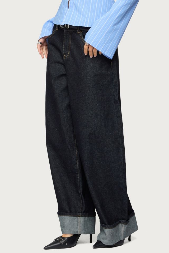 Edikted Petite Kella Low Rise Baggy Jeans | Urban Outfitters