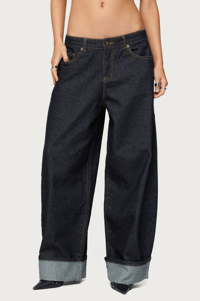 Edikted Petite Kella Low Rise Baggy Jeans | Urban Outfitters