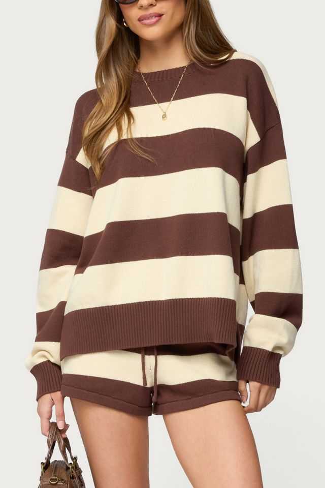 Edikted Riley Oversized Striped Sweater | Urban Outfitters