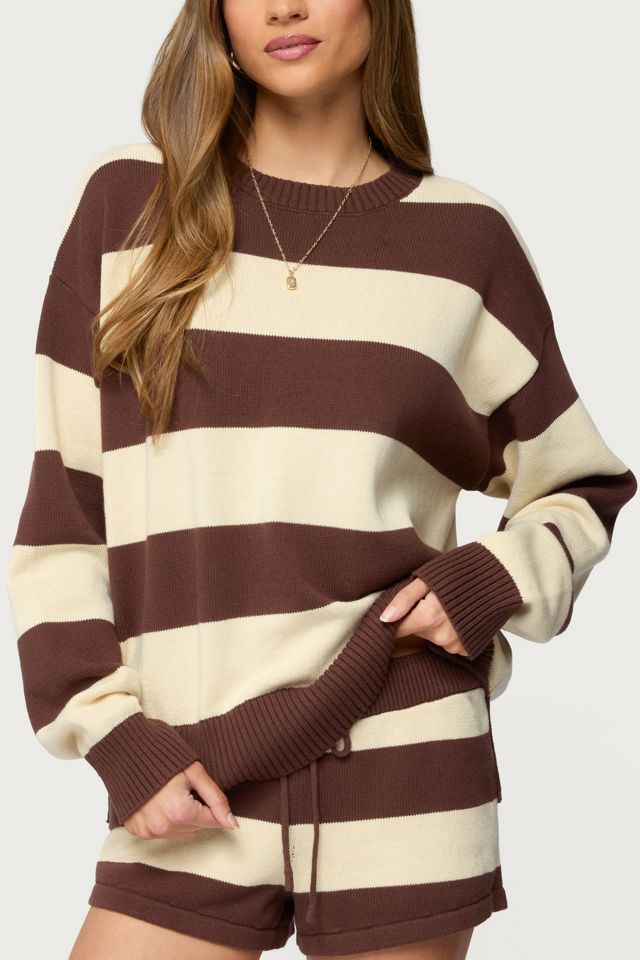 Edikted Riley Oversized Striped Sweater | Urban Outfitters