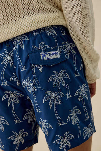 Sano Palm Tree Embroidery 6.5” Swim Trunks | Urban Outfitters