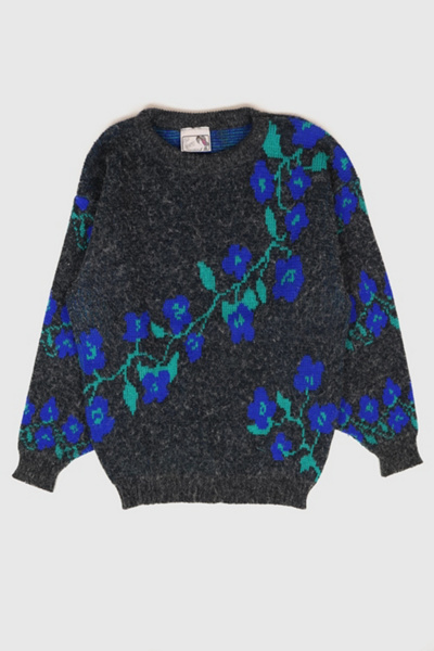 Vintage Flower Pattern Sweater | Urban Outfitters