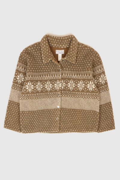 Vintage Snap Button Fleece Jacket | Urban Outfitters