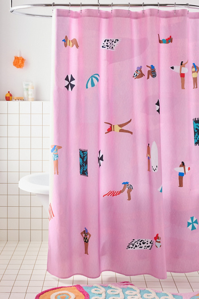 Lay Down Beach Day Shower Curtain | Urban Outfitters