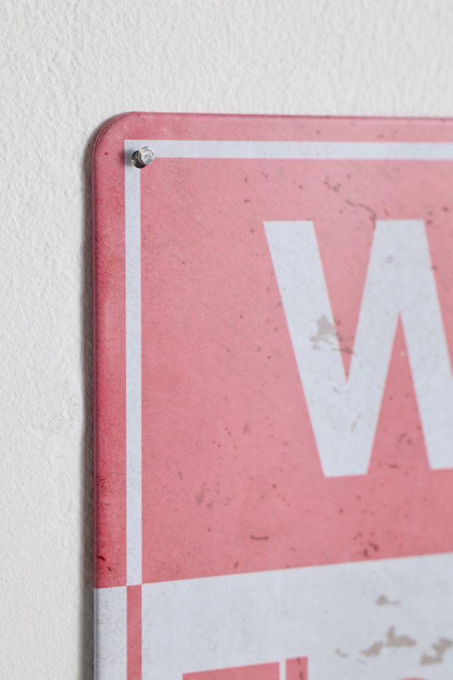 Warning: Gals Drinking Metal Wall Sign | Urban Outfitters